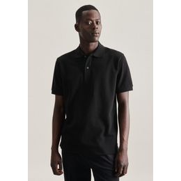 Seidensticker Herren Poloshirt, schwarz, Gr. S, unifarben, 100% Baumwolle, Shirts, Polo Uni