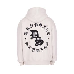 DROPSIZE Herren Kapuzenpullover "Dropsize CRICLE EMBO HOODIE"light gray, Gr. S, mehrfarbig, 70% Baumwolle, 30% Polyester, Pullover