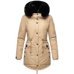 Navahoo Damen Wintermantel "Sweety Deluxe", grau, Gr. M, Obermaterial: 60% Baumwolle, 40% Nylon. Futter: 100% Polyester. Wattierung: 100% Polyester.