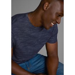 AJC Herren T-Shirt, blau, Gr. S, meliert, Single Jersey, Obermaterial: 85% Baumwolle, 15% Polyester, Shirts, Kurzarm, Regular Fit, meliert,