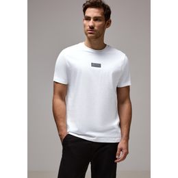 Street One MEN Herren T-Shirt, wei&szlig;, Gr. XXXL, bedruckt, Web, Material: 100% Baumwolle; Farbe silver grey melange: 90% Baumwolle, 10% Viskose,