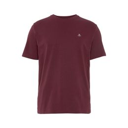 Marc O'Polo MARC O'POLO Herren T-Shirt, rot, Basic, Gr. S, Jersey, Obermaterial: 100% Baumwolle, Shirts, Logo-T-Shirt aus Bio-Baumwolle