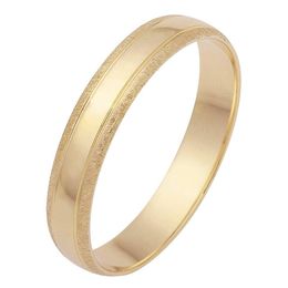Firetti Damen Trauring "Schmuck Geschenk Gold 375 Hochzeit Ehering Trauring "LIEBE"", 17,5, ohne Brillant, Gelbgold 375, 4mm, gold, Gelbgold 375,