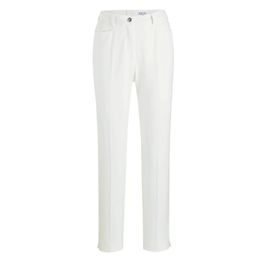 GOLDNER Damen Stoffhose "Kurzgr&ouml;&szlig;e Bauchweghose Adelina mit Formbund", wei&szlig;, Gr. 22, Obermaterial: 63% Polyester PES. 33% Viskose CV. 4% Elasthan