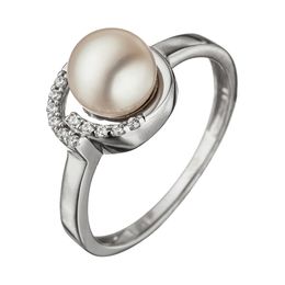 Jobo Damen Perlenring, 50, Perlen Silber 925 (Sterlingsilber), silber, Perlen, Silber 925 (Sterlingsilber), Fingerringe, 925 Silber mit