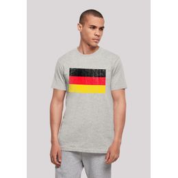 F4NT4STIC Damen T-Shirt "Deutschland Flagge Germany distressed", grau, Gr. S, Obermaterial: 100% Baumwolle, Shirts, Print