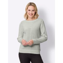 Classic Basics Damen Rundhalspullover "Pullover", grau, Gr. 46, unifarben, 100% Polyacryl, Pullover
