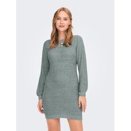 Jacqueline de Yong JDY Damen Minikleid "JDYWHITNEY MEGAN L/S BOAT DRESS KNT NOOS", gr&uuml;n, Gr. M, Rippstrick, Obermaterial: 88% Polyacryl, 12% Polyester, Kleider,