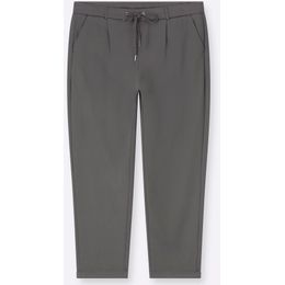 Jogger Pants Inspirationen, Damen, Gr. 20, Kurzgr&ouml;&szlig;en, grau (anthrazit), 58% Viskose, 36% Polyamid, 6% Elasthan, unifarben, lang, Hosen