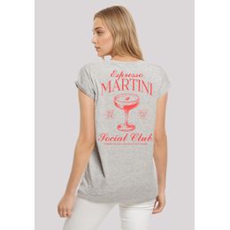 F4NT4STIC Damen T-Shirt "Espresso Martini Social Club", grau, Gr. S, Obermaterial: 100% Baumwolle, Shirts, Premium Qualit&auml;t