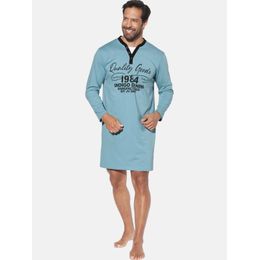 Pyjama Jan Vanderstorm "Nachthemd STIGMARK", Herren, Gr. 3XL, blau, Obermaterial: 100% Baumwolle CO., Homewear-Sets Pyjama