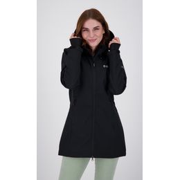 DEPROC Active Damen Softshellmantel "CAVELL LONG WOMEN", schwarz, Gr. 38, Softshell, 96% Polyester. 4% Elasthan, M&auml;ntel, auch in Gro&szlig;en Gr&ouml;&szlig;en