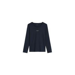 Marc O'Polo MARC O'POLO Damen Pyjamaoberteil "Mix N Match Cotton Top LS", Gr. XLschwarz navy, Jersey, Obermaterial: 100% Baumwolle, Shirts, mit