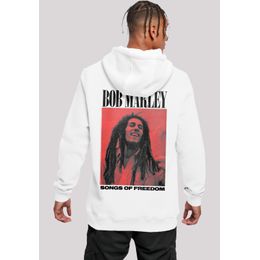 F4NT4STIC Herren Kapuzenpullover "Bob Marley Songs Of Freedom Reggae Music", wei&szlig;, Gr. L, Obermaterial: 65% Baumwolle, 35% Polyester, Pullover,