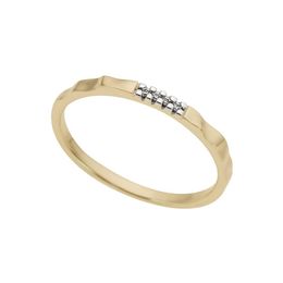 Firetti Damen Diamantring "Schmuck Geschenk Gold 333 Damenring Verlobungsring Goldring Memoire", 17, 0,02 P2 = erkennbare Einschl&uuml;sse, Diamanten
