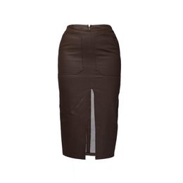 SURI FREY Damen Wickelrock "Rock SFY Freyday", braun, Gr. L, Obermaterial: 98% Baumwolle CO. 2% Elasthan EL., R&ouml;cke