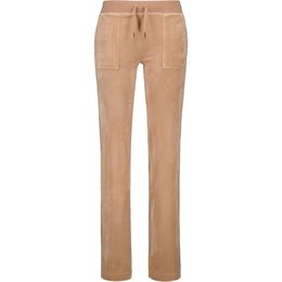Juicy Couture Damen Sweathose "DEL RAY TRACKPANT GOLD HARDWARE Damen", braun, Gr. L, 95% POLYESTER 5% ELASTAN, Hosen, Trainingshose Damen, Sweathose,