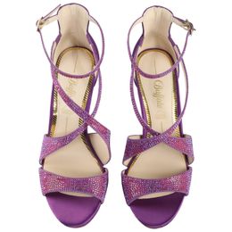 Buffalo Damen High-Heel-Pumps "Buffalo MIRANDA SPARK", Gr. 41lila multi, unifarben, Schuhe