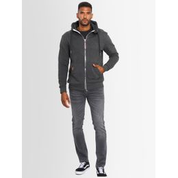 Herren Sweatjacke "ASGeenio", grau, Gr. M, Alessandro Salvarini, Obermaterial: 65% Baumwolle, 35% Polyester, Sweatjacken, mit hohem Kragen
