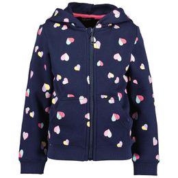 Blue Seven M&auml;dchen Sweatjacke "M&auml;dchen Sweatjacke langarm", blau, Gr. 128, 80% Baumwolle, 20% Polyester, Sweatjacken
