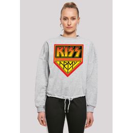 F4NT4STIC Damen Sweatshirt "Kiss Army Logo", grau, Gr. L, Obermaterial: 65% Baumwolle, 35% Polyester, Sweatshirts, Premium Qualit&auml;t