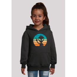 F4NT4STIC Kinder Kapuzenpullover "Alien Piece Sonnenuntergang", schwarz, Gr. 110, Obermaterial: 65% Baumwolle, 35% Polyester, Pullover, Premium