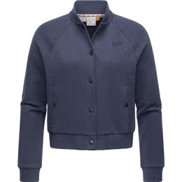 Ragwear Damen Bomberjacke "Simonette", blau, Gr. XXXL, Material: 70% Baumwolle, 30% Polyester, Jacken, stylische Damen Collegejacke f&uuml;r den &Uuml;bergang