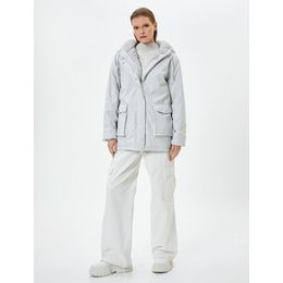 KOTON Winter Parka 'Anorak' female Grey size 36