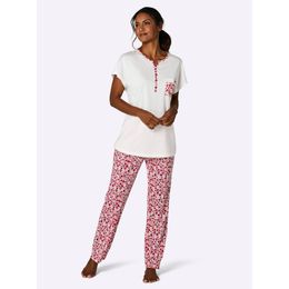 w&auml;schepur W&Auml;SCHEPUR Damen Schlafanzug, Gr. 36, rot, 50% Baumwolle, 50% Modal, Homewear-Sets