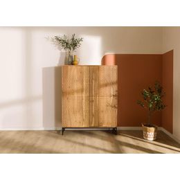 Highboard Akazie 115x40x145 natur lackiert MARRAKESCH #100