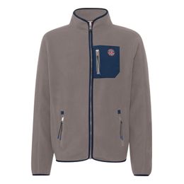 Fleecejacke FQ1924 "Fleecejacke FQLuis", Herren, Gr. XL, grau (steel gray), Obermaterial: 100% Polyester PES., Jacken Fleecejacke