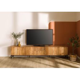 TV-Board Akazie 260x40x55 natur lackiert MARRAKESCH #107