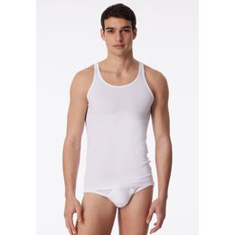 Unterhemd Schiesser "Classics", Herren, Gr. 9, N-Gr, wei&szlig; (100, wei&szlig;), Feinripp, Obermaterial: 100% Baumwolle, unifarben, figurbetont, Rundhals, Unterhemden Unterhemd, ohne str&ouml;rende Seitenn&auml;hte