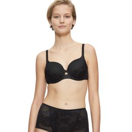 Triumph Damen B&uuml;gel-BH "Wild Rose Sensation", Gr. 85, schwarz, Spitze, Obermaterial: 53% Polyester, 33% Polyamid, 14% Elasthan, BHs, formende Spitze,