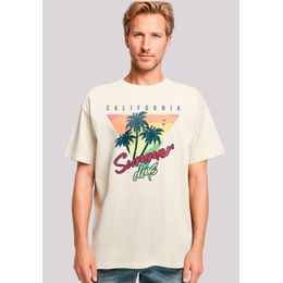 F4NT4STIC Herren T-Shirt "California Palmen Retro", beige, Gr. L, Obermaterial: 100% Baumwolle, Shirts, Premium Qualit&auml;t