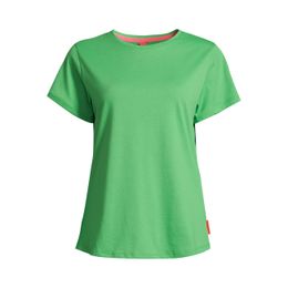 T-Shirt SALZHAUT "Shirt STEENTJE", Damen, Gr. L, gr&uuml;n (apple gr&uuml;n mel), Obermaterial: 50% Baumwolle CO. 50% Polyester PES., Shirts T-Shirt