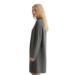 Marc O'Polo MARC O'POLO Damen Strickkleid "aus softer Bio-Baumwolle", grau, Gr. 36, unifarben, Obermaterial: 100% Baumwolle, Kleider