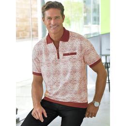 Marco Donati Herren Poloshirt "Kurzarm-Poloshirt", orange, Gr. 52, gemustert, mehrfarbig, 100% Baumwolle, Kragen und &Auml;rmelabschluss:95% Baumwolle, 5%