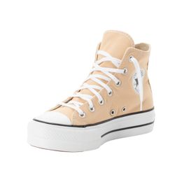 Sneaker Converse "CHUCK TAYLOR ALL STAR LIFT PLATFORM", Damen, Gr. 37, wei&szlig; (coastal dune, wei&szlig;, schwarz), Textil, Schuhe Sneaker