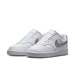 Nike Sportswear Damen Sneaker "Court Vision Low Next Nature", Gr. 40,5, silber, Synthetik, Schuhe