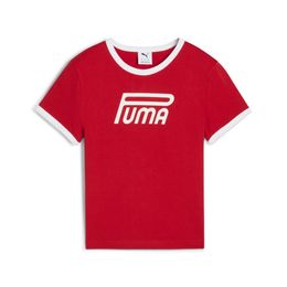 Puma Damen T-Shirt "FUTURE.Puma.ARCHIVE Graphic Slim T-Shirt Damen", rot, Gr. XL, 100% Baumwolle, Shirts