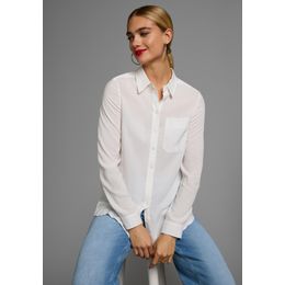 OTTO products Damen Longbluse, wei&szlig;, Gr. 44, Web, Obermaterial: 100% Viskose (LENZING ECOVERO ), Blusen