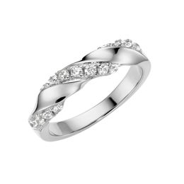 Damen Silberring "mit wei&szlig;en Zirkonia, Silber 925", 58, Silber 925 (Sterlingsilber)silber, Giorgio Martello MILANO, Silber 925 (Sterlingsilber),