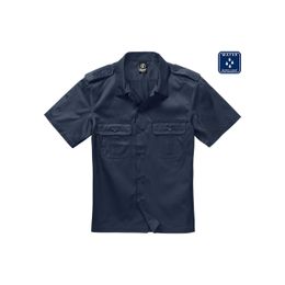 Brandit Herren Kurzarmhemd "Brandit Herren Short Sleeves US Shirt", blau, Gr. M, unifarben, 80% Polyester, 20% Baumwolle, Hemden
