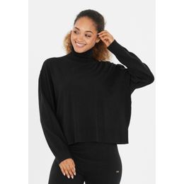 ENDURANCE ATHLECIA ATHLECIA Damen Strickpullover "Dava", schwarz, Gr. 42, unifarben, 52% Viskose, 28% Polyester, 20% Polyamid, Pullover, mit kuschelig-weichem
