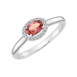 Herren Silberring "Ziersteine, Zirkonia wei&szlig;, Silber 925", 54, Silber 925 (Sterlingsilber), orange, Giorgio Martello MILANO, Silber 925