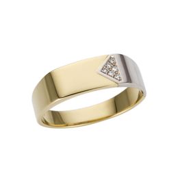 Firetti Herren Goldring "Schmuck Geschenk Gold 333 Herrenring Goldring", 19, 0,03 P2 = erkennbare Einschl&uuml;sse, Diamanten Gelbgold 333 Wei&szlig;gold 333,