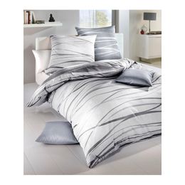 Bettw&auml;sche Kaeppel, grau, Mako-Satin, 100% Baumwolle, Bettw&auml;sche