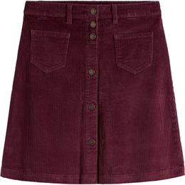 bonprix Damen Cordrock "Stretch-Cordrock mit Knopfleiste", rot, Gr. 52, unifarben, Cord, Obermaterial: 98% Baumwolle, 2% Elasthan, R&ouml;cke, aus