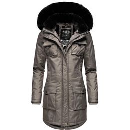Navahoo Damen Wintermantel "Tiniis", grau, Gr. XS, Oberstoff: 56% Nylon, 44% Polyester. Futter: 100% Polyester. Wattierung: 100% Polyester.